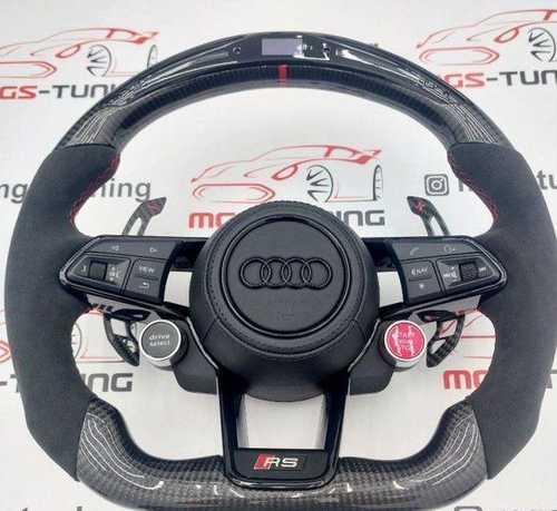 Руль Audi RS карбон экран Ауди A6 C8 RS6 А6 рс6