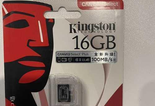 Карта памяти MicroSD kingston 16gb