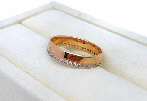 Золотое кольцо с камнями 585пр. размер: 16,5