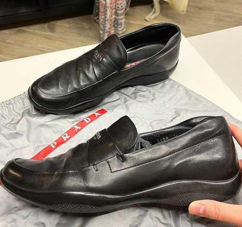 Мужские мокасины Prada 41 Италия 6,5