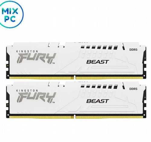 Оперативная память DDR5 32GB (2x16GB) 5600MHz Kingston Fury Beast White