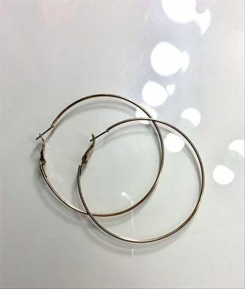 Золотистые серьги кольца H&M