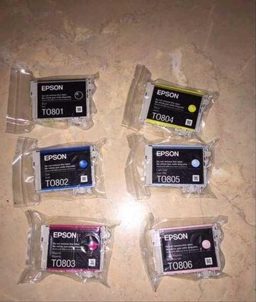 Картриджи Epson T0801-T0806