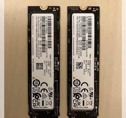 SSD 512Gb Samsung pm9a m.2 6900/5000mbsec