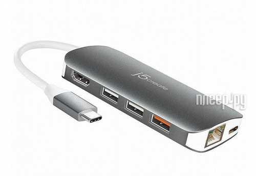 Мульти-адаптер J5create USB-C - hdmi / Etherne