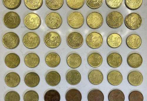 Евро центы, 61 штука