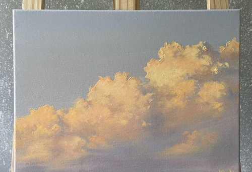 Картина маслом нежные облака