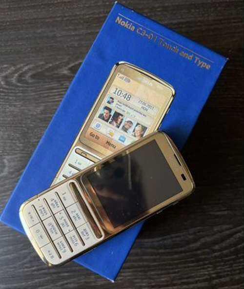 Телефон nokia c3 01 gold 18 karat touch and type