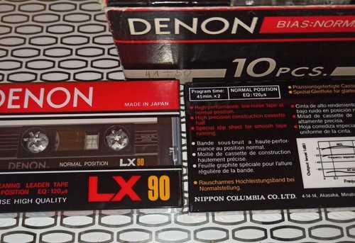 Аудиокассета Denon LX 90 Japan 1984 новая запечат