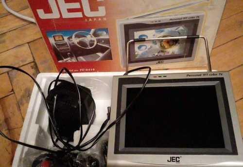 Портативный цветной телевизор на жк.JEC Япония