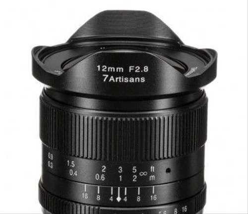 Объектив 7Artisans 12mm F2.8 X-Mount Чёрный