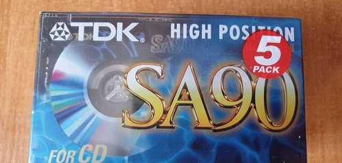 Аудиокассеты TDK SA90 новые