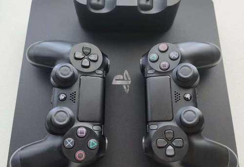 Sony PS4 PlayStation 4 Slim 1Tb + 2 геймпада