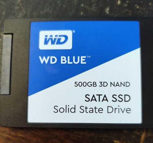 SSD диск WD Blue 500 Gb неисправный