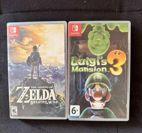 Nintendo switch Zelda и Luiggi Mansion 3