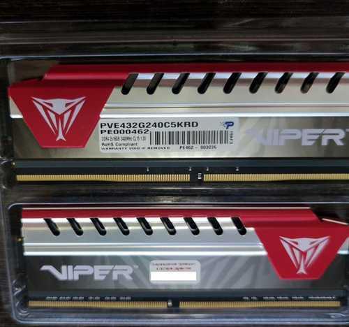 Оперативная память DDR4 32gb Patriot Viper Elite P