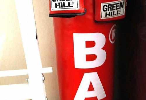 Боксерский мешок BAX перчатки Green Hill всё новое