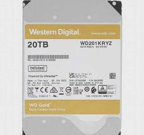 20 тб Жесткий диск WD Gold WD201kryz