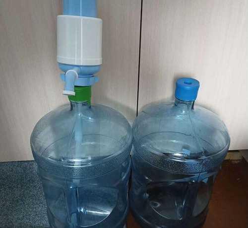Помпа для воды с 2-мя бутылями по 19 л