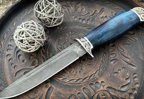 Охотничий нож универсальный из дамасской стали