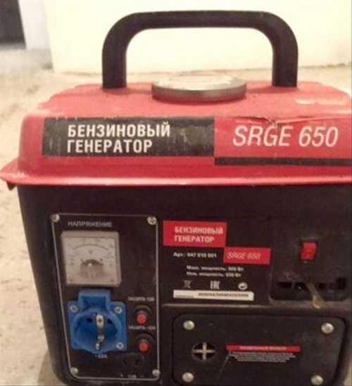 Бензиновый генератор srge 650