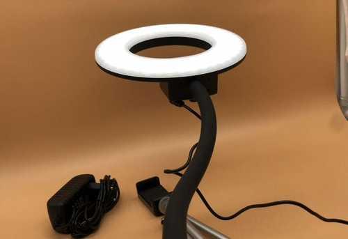 Лампа кольцевая с креплением к столу