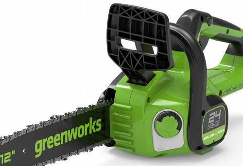 Электропила аккум. greenworks G24CS30