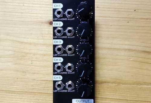 Eurorack модуль Stereo Mixer стерео микшер 5 ch