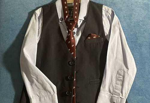 Комплект для мальчика - рубашка,жилет, галстук