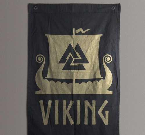 Флаг Полотно Гобелен настенный Viking Drakkar