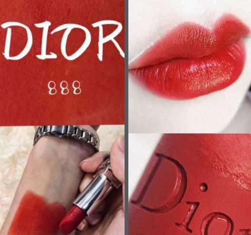 Помада dior rouge 888 тестер красная