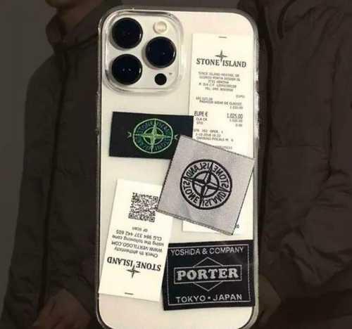 Чехол на iPhone 14 stone island новый