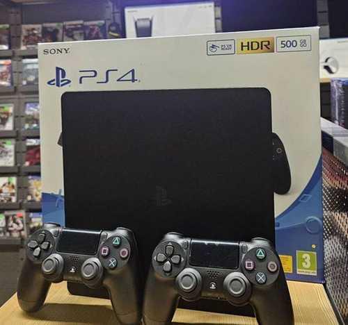 Sony PS4 Slim 500gb  600игр  2 Геймпада магазин