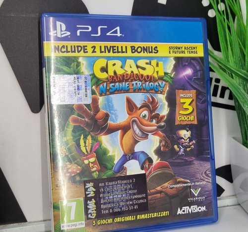 Crash bandicoot n sane trilogy (PS4) Б/У