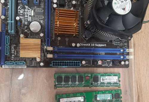 Мат плата 775/Celeron D/DDR2 1GB/охлаждение