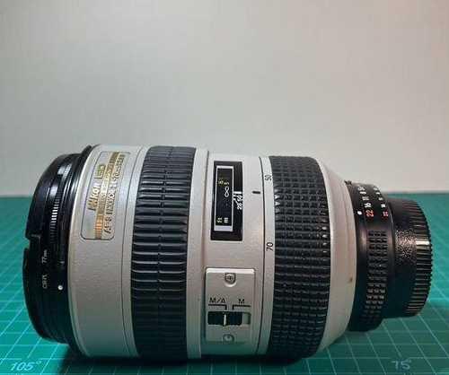 Объекит Nikon 70-200mm f/2.8 в цвете light gray