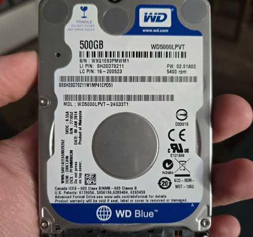 Жесткий диск для ноутбука HDD 2.5 500 гб