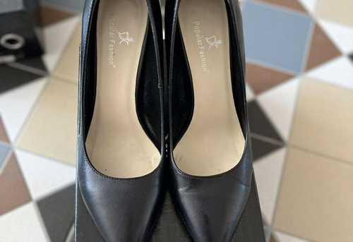 Туфли женские 38 размер натуральная кожа черные