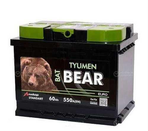 60Ah Аккумулятор 12В 6ст-60.0 Tyumen Bat Bear 550A