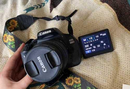 Зеркальный фотоаппарат canon 600d + объектив 50mm