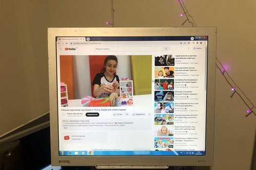 Монитор Benq q7t4 (fp71g+) рабочий