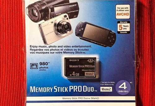 Sony Memory Stick Pro Duo 4GB Original