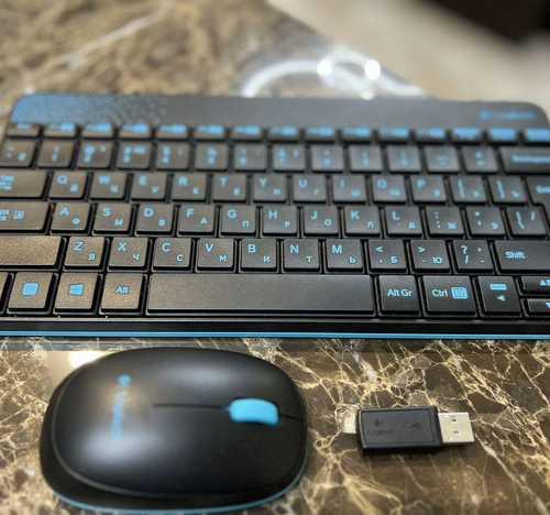 Беспроводная клавиатура и мышь logitech mk240