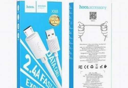 Кабель оптом. USB hoco X88, microusb, 2.4А, 1 м