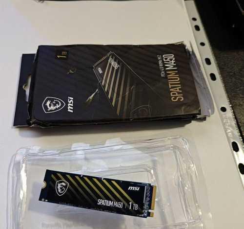 SSD pcie 4.0 nvme M.2 1TB spatium M450 1TB MSI (не