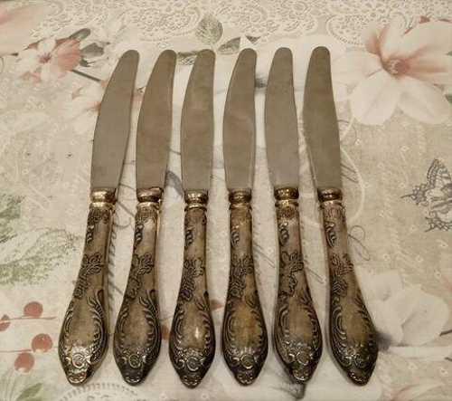 Мельхиоровые ножи не использованные