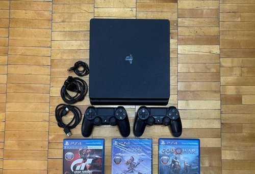 Sony Playstation 4 Slim 500gb игры, 2 геймпада