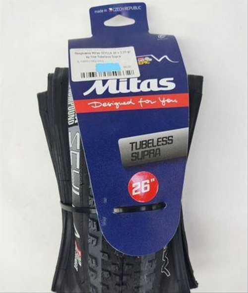 Покрышка Mitas scylla 26 x 2,25 grey line Tubeless