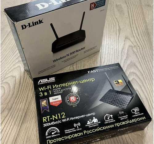 Интернет-роутетры asus и D-Link