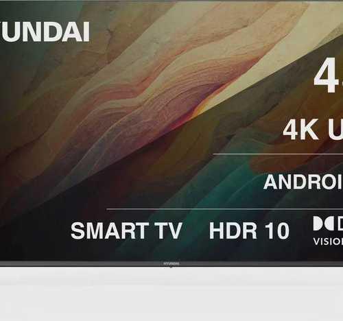 Телевизор LED Hyundai 43" H-LED43BU7009 Android TV Frameless черный/черный 4K Ultra HD 60Hz memc DVB